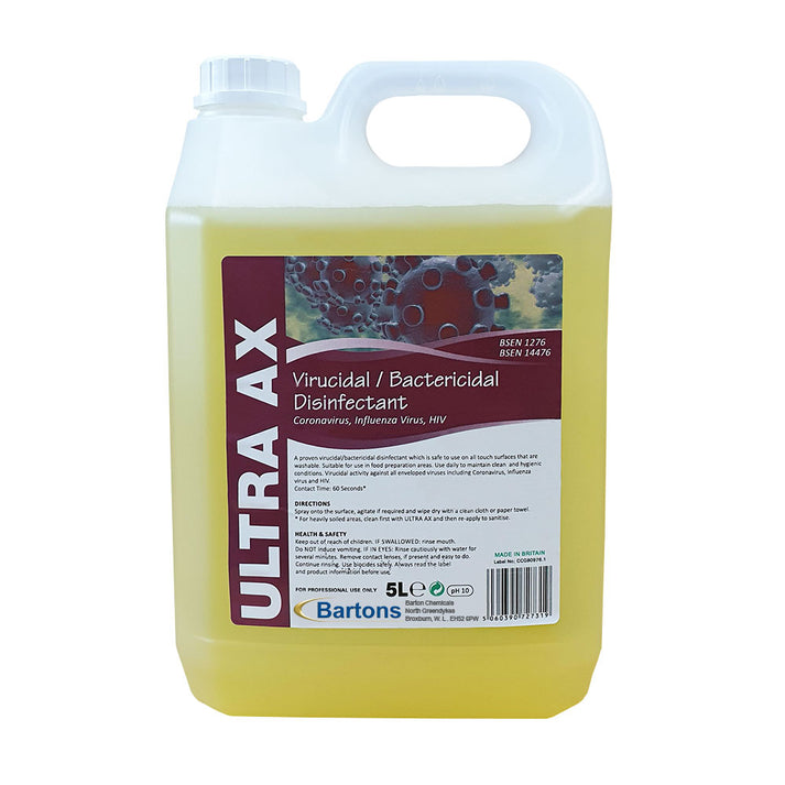 Ultra AX Virucidal / Spray & Wipe (5 Litres) – ION Detailing Products